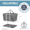 CleverMade Large Collapsible Laundry Basket Bag with Pop Handles, 2PK ...