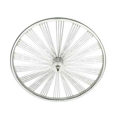 26" Fan 144 Spoke Coaster Wheel 14G Chrome. Bicycle wheel, bike wheel ...