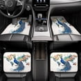 4-Piece Car Floor Mats Set, Map Peacock Crystal Velvet Automotive Front ...