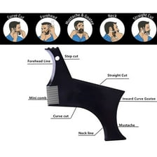 transparent 5 In 1 Men Beard Shaping Styling Template Comb Rotatable ...