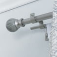 Decopolitan MARBLE BALL DOUBLE CURTAIN ROD SET, 72 to 144-Inches ...