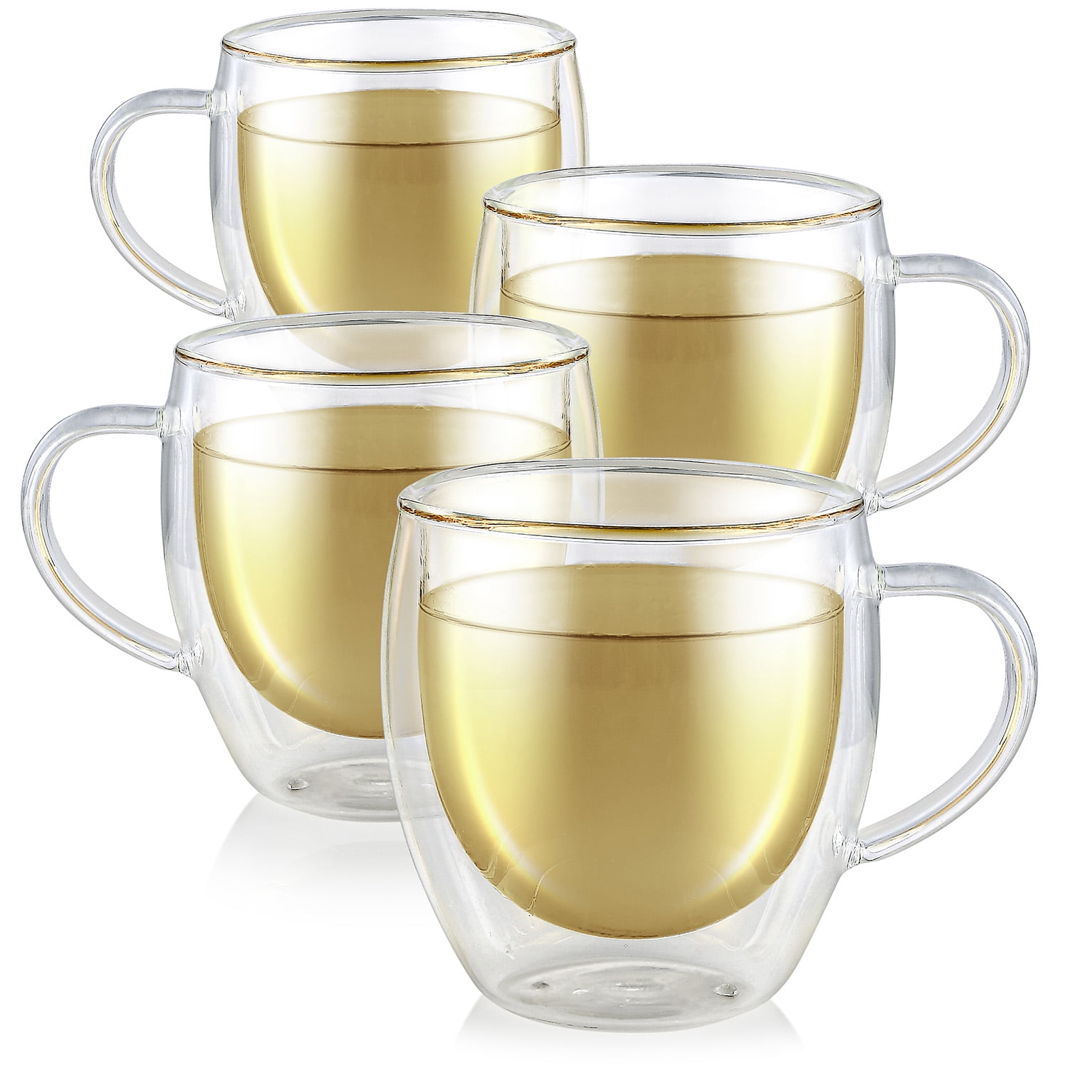 Teabloom CLARITY® Double Walled Cups – Insulated Glass Cups for Tea ...