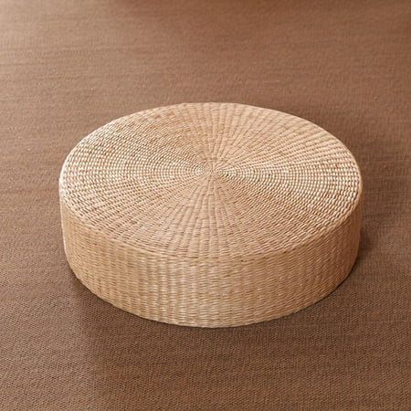 Straw Round Pouf Floor Cushion Tatami Mat Straw made on Yoga Seat ...