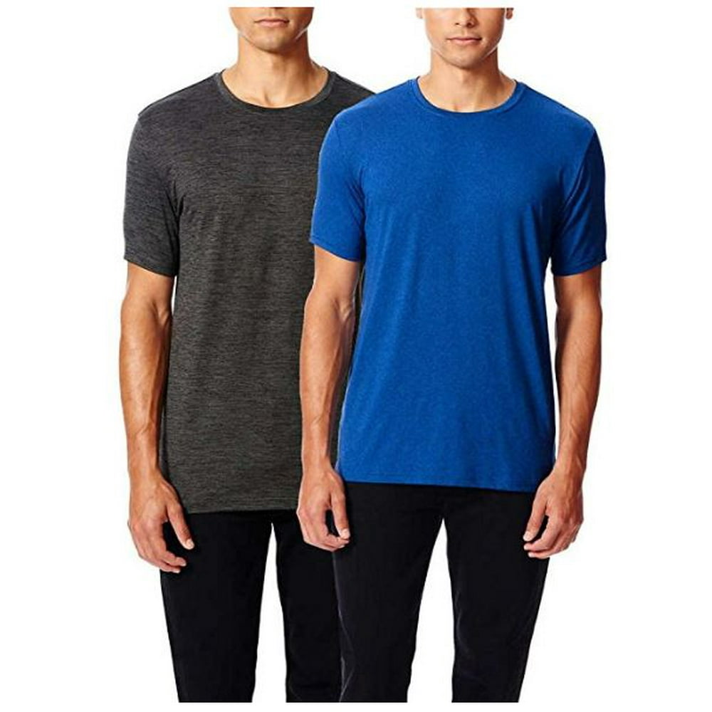 32 Degrees - 32 Degrees Cool Mens 2 Pack Short Sleeve Shirts (Heather ...