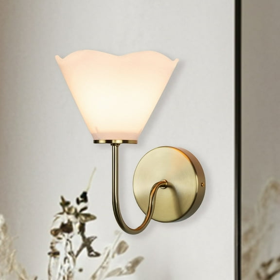 Unique Elegant Linen Pleated Shade with Brass Finish Vanity Light, Wall ...