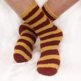 Super Soft Warm Microfiber Fuzzy Team Spirit Socks - Striped Black and ...