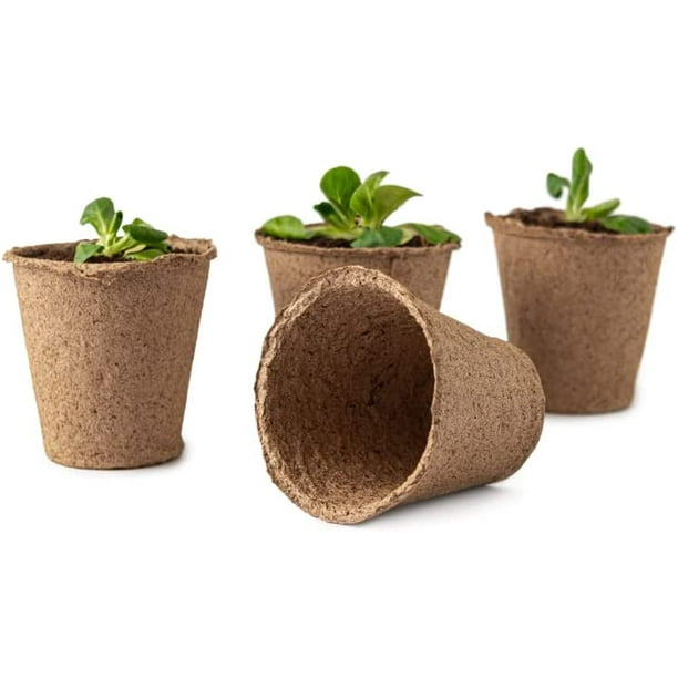 3 Inch Starter Pots - 20 Pack of Biodegradable Containers - Herbs ...