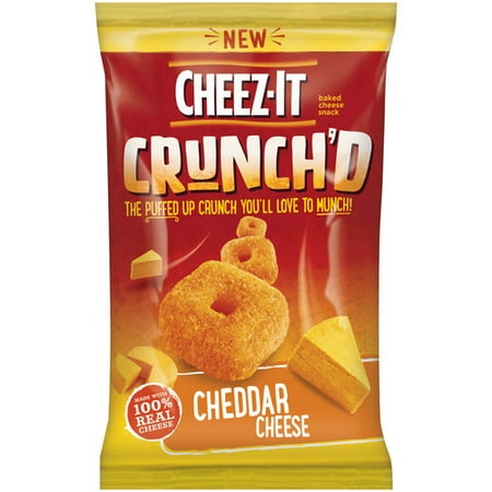 Cheez-It Crunch'd Cheddar Cheese Baked Cheese Snacks, 8 oz - Walmart.com