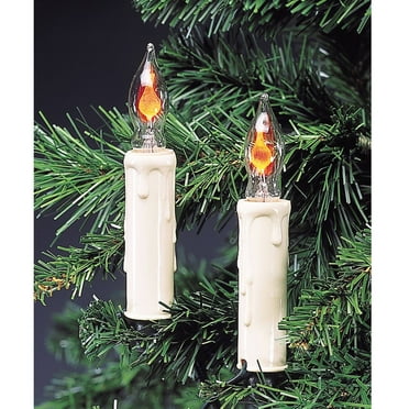 Flameless Clip-on Christmas Tree Candles, Dimmable, Flickering/Steady ...