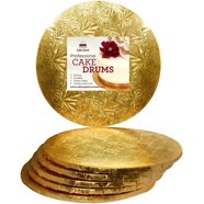 Round Pastry Board with Tab, Gold and Black, 2 Inch Diameter - Pack of ...