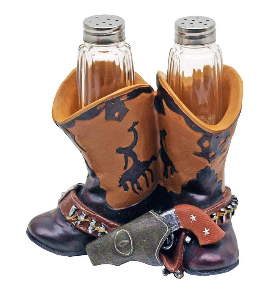 TarrKenn Cowboy Boot Scootin' Spice Salt & Pepper Shakers - Walmart.com
