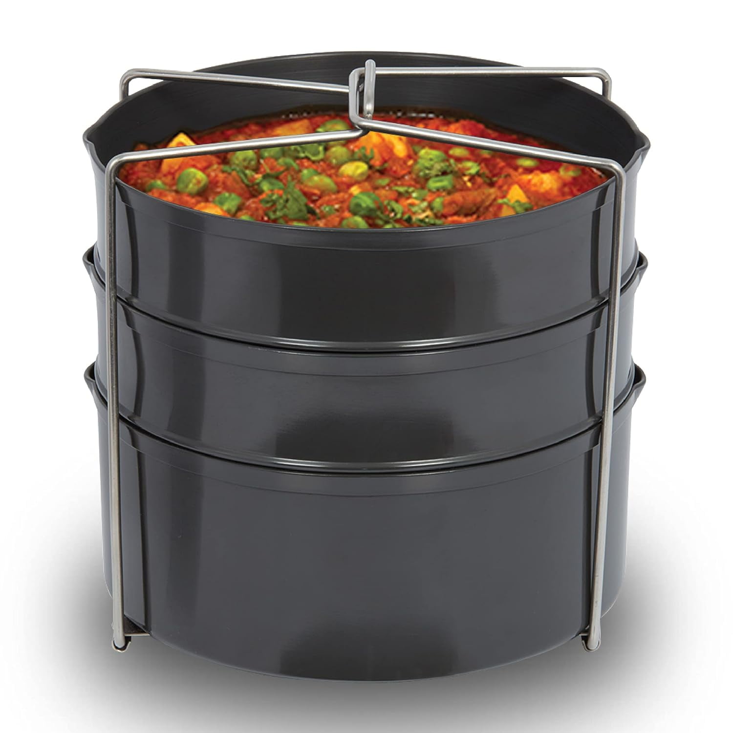 Click here for Hawkins Black Aluminium Three-Dish Hard Anodised S... prices