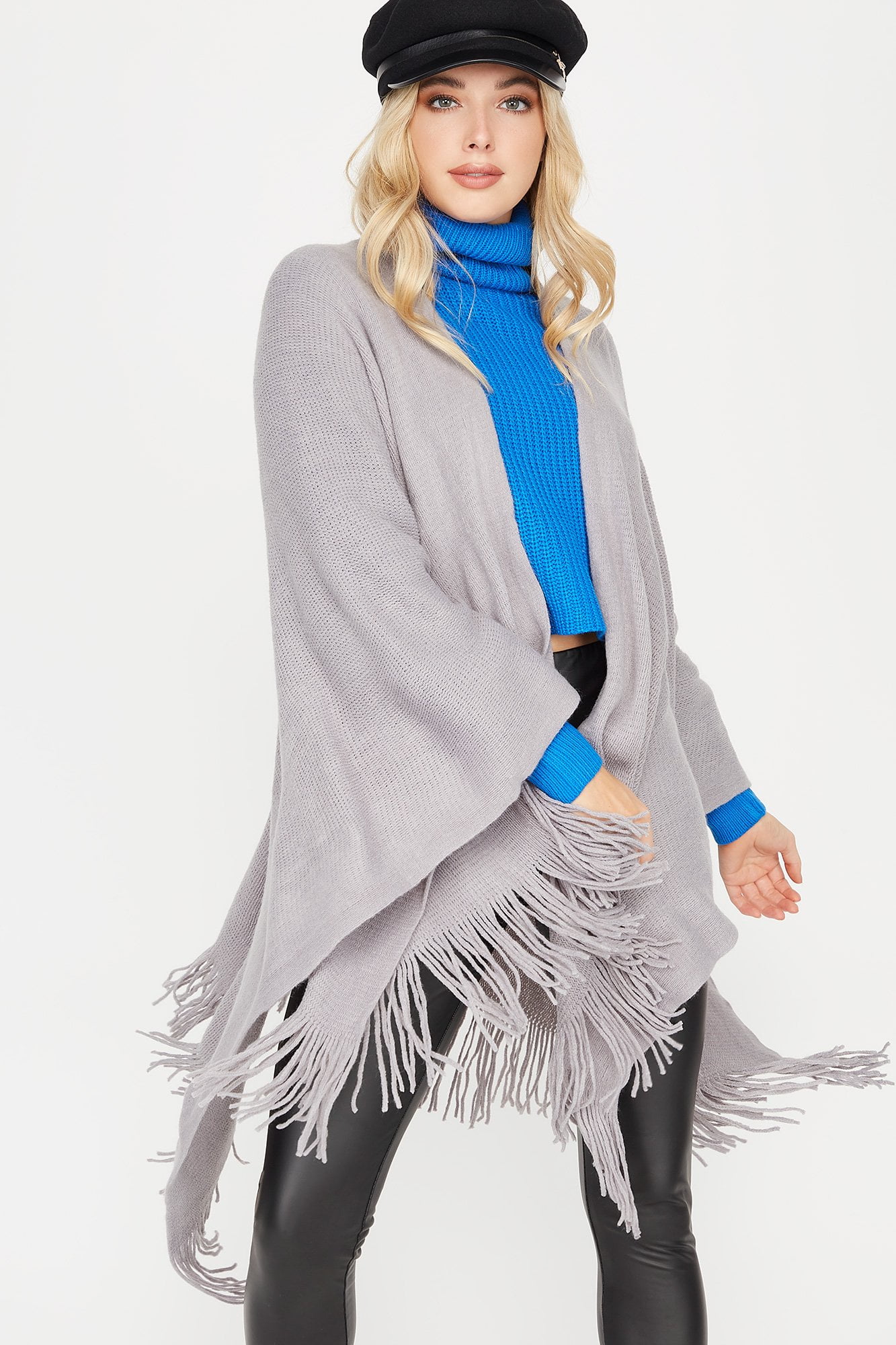 Urban Planet Women's Solid Knit Ruana Cape Scarf | Walmart Canada