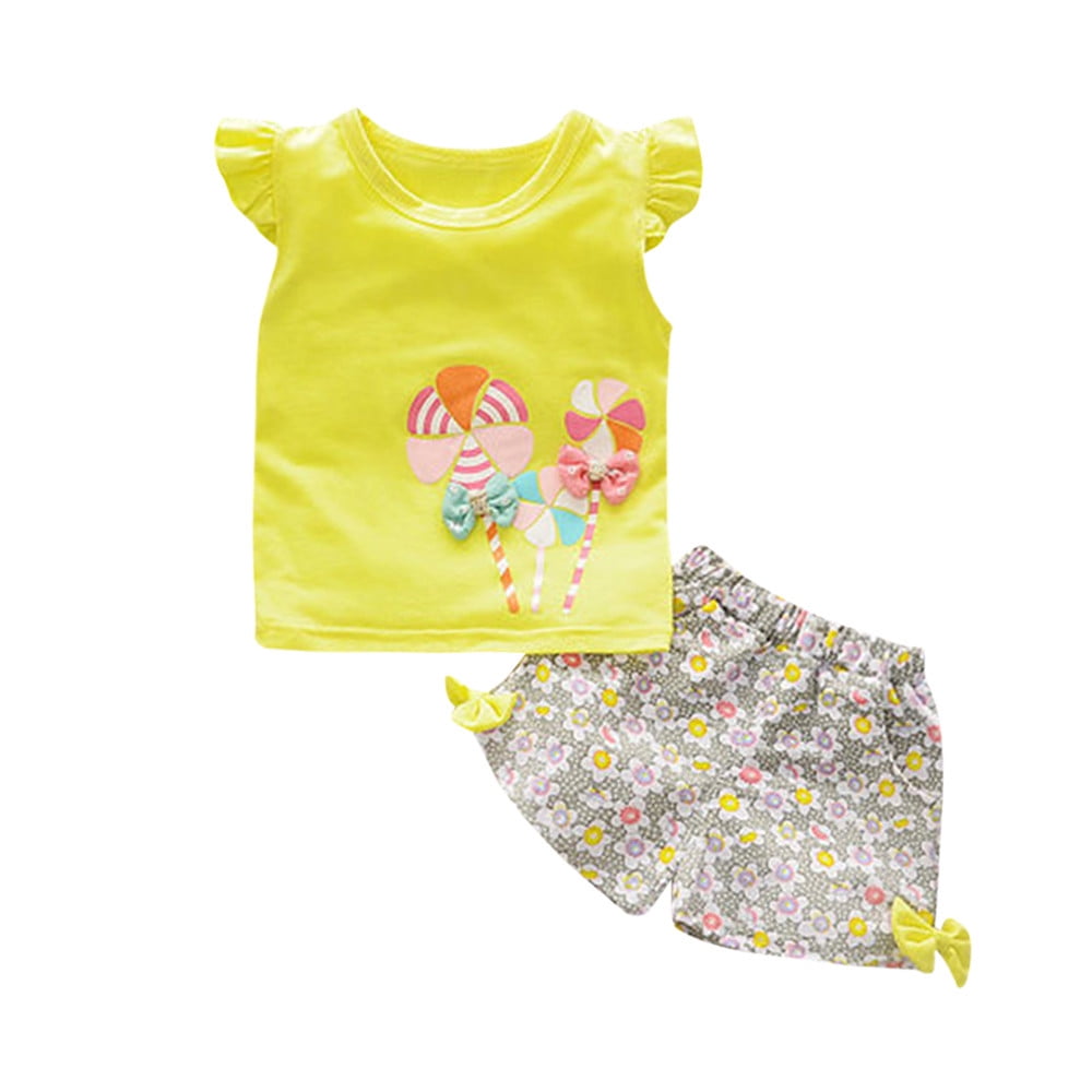 Click here for Icvfdpl Toddler Girl Outfits Set Lolly T Shirt Top... prices