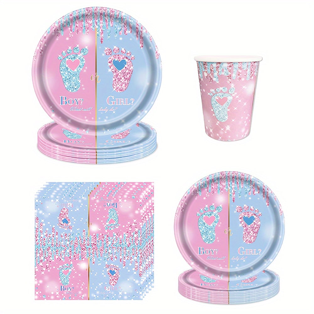 Click here for Chuank 68pcs Gender Reveal Party Supplies Boy Or G... prices