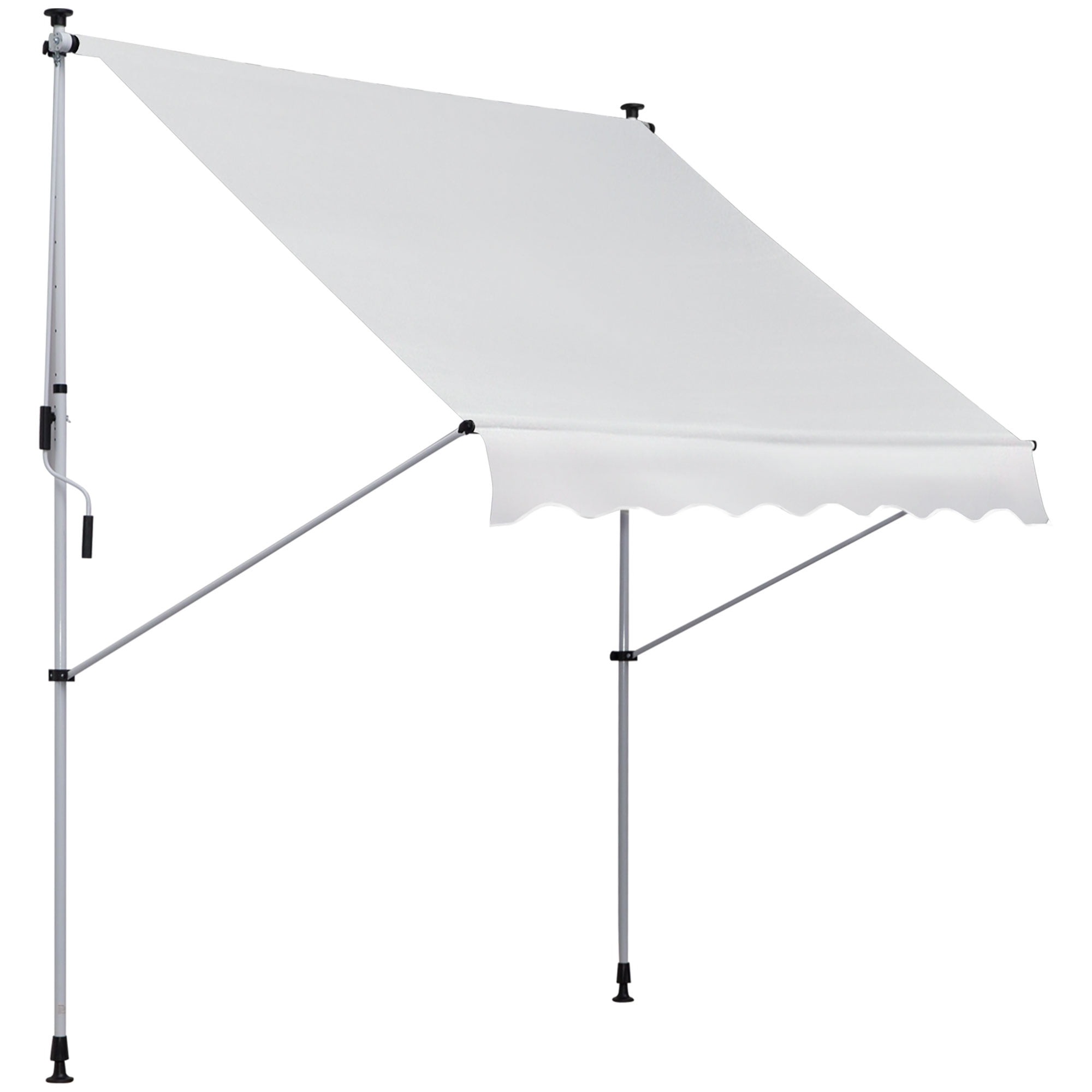 Click here for Outsunny 6.6x5 Manual Retractable Patio Awning Win... prices