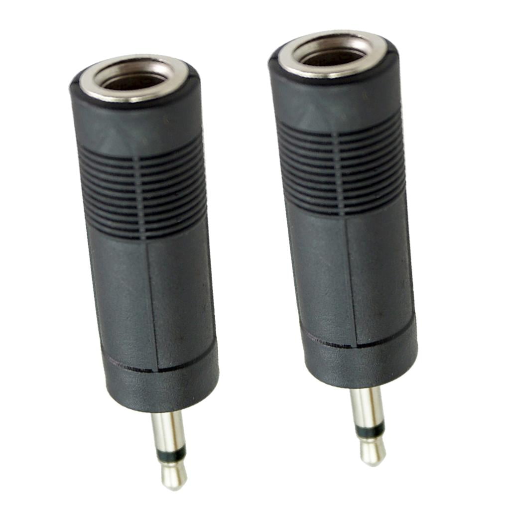 6.35mm to 3.5mm Audio Plug Adapter Converter for Guitar Bass Microphone ...