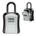 AMIR Key Lock Box, 4-Digit Combination Padlock Spare House Key Storage ...
