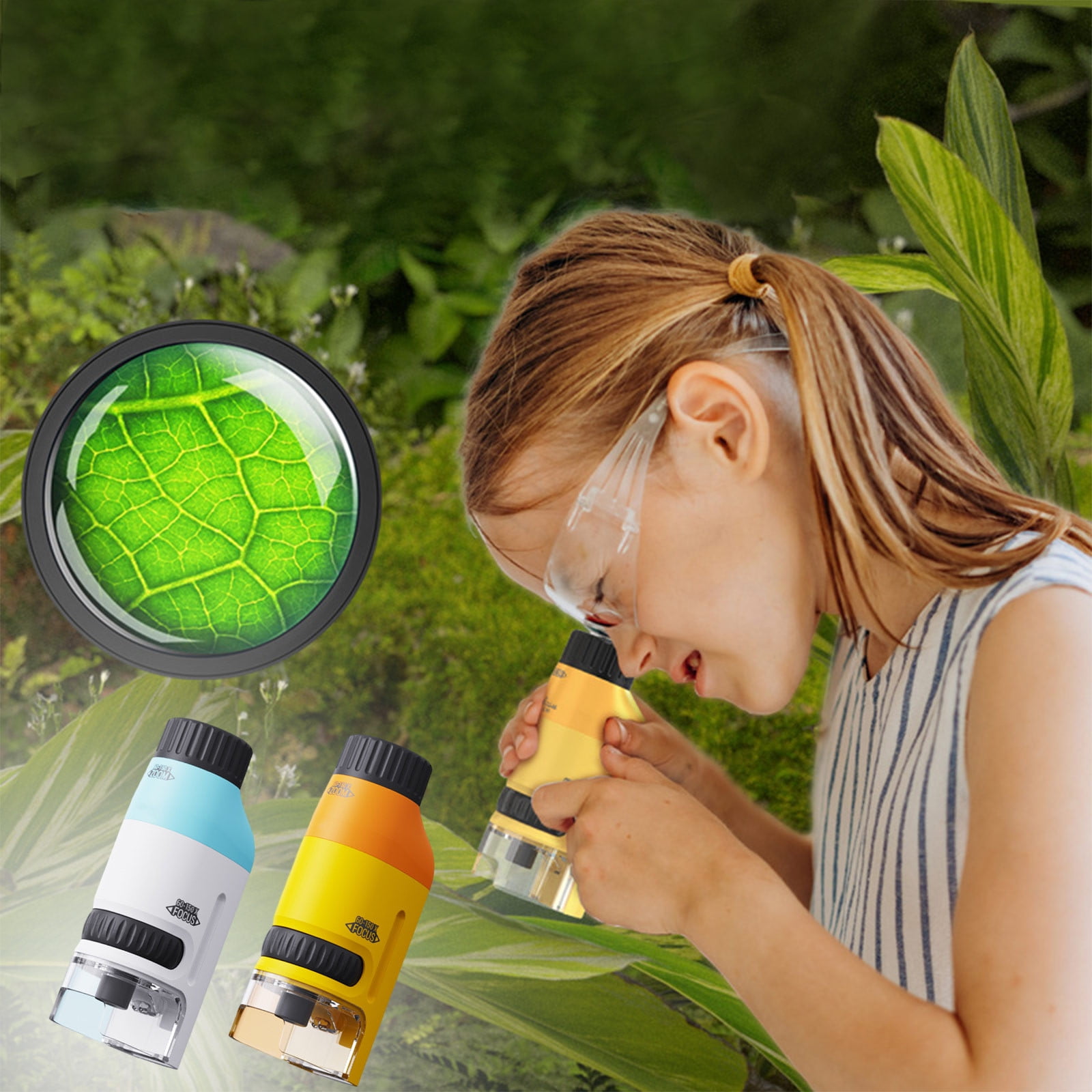 Mini microscopio portátil para exteriores para niños Zoom óptico de 60 ...