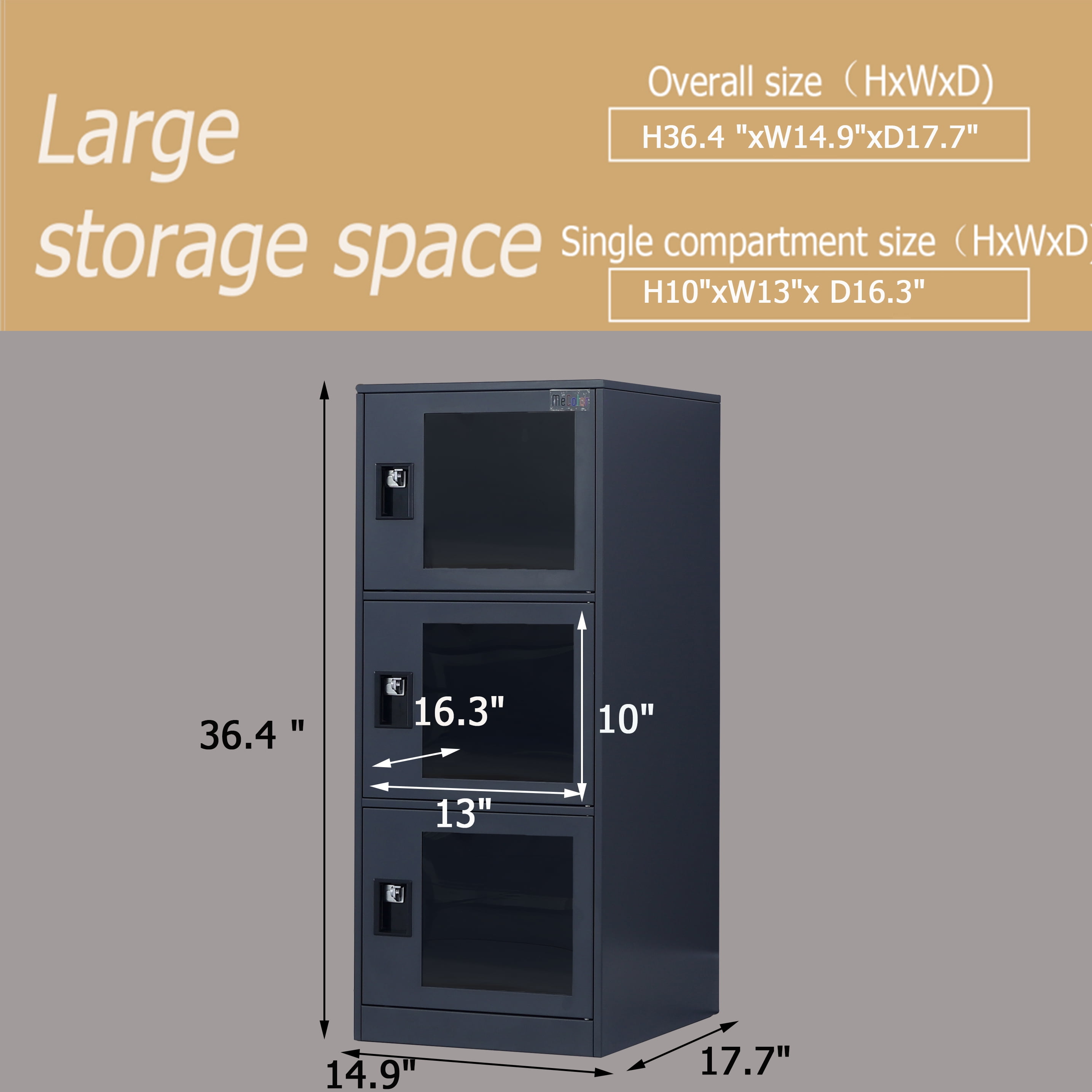 Buy MECOLOR Vertical Single Tier Small Locker with Padlock latche ...