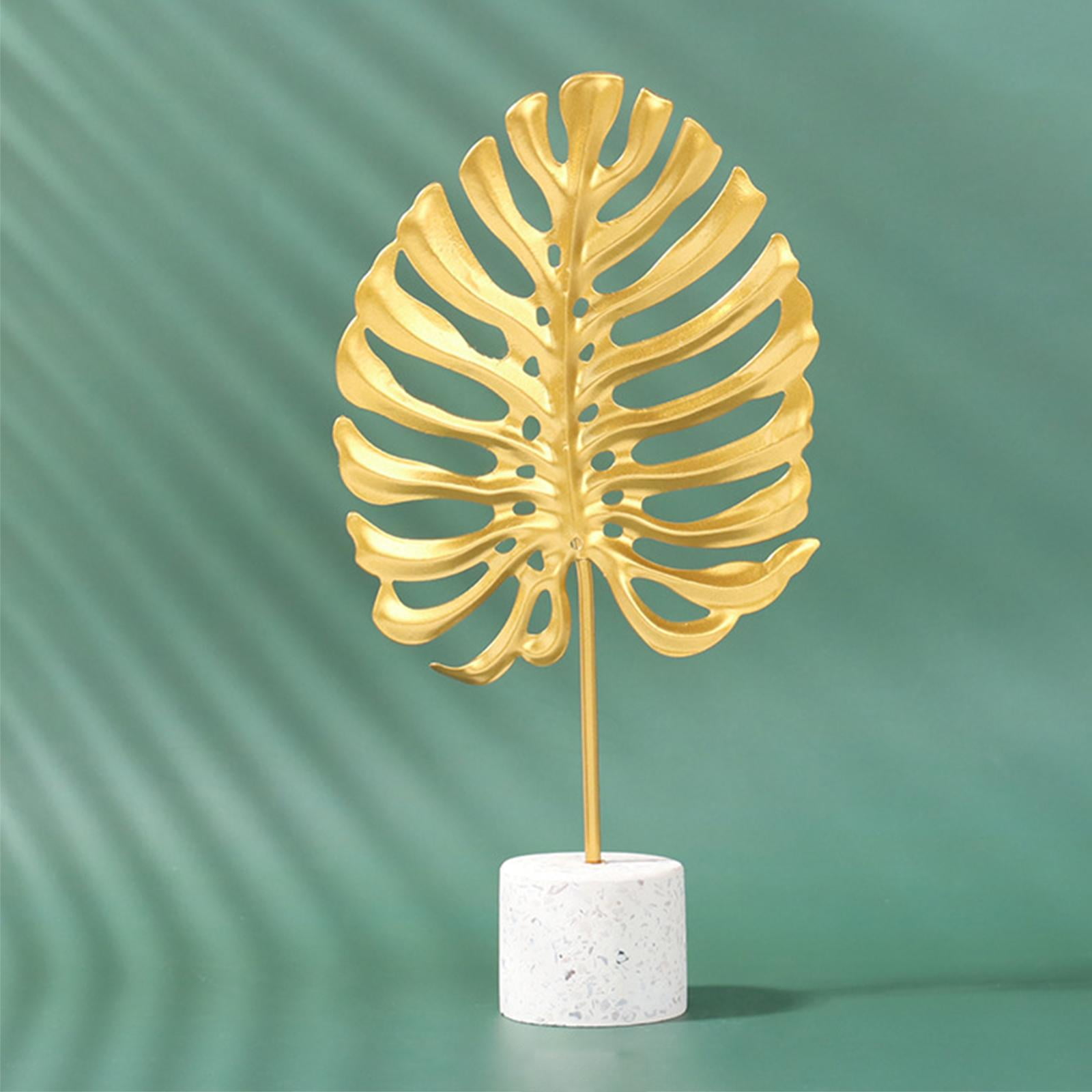 Feather Statue Collectible Sculpture Iron Crafts Leaf Figure Artwork ...