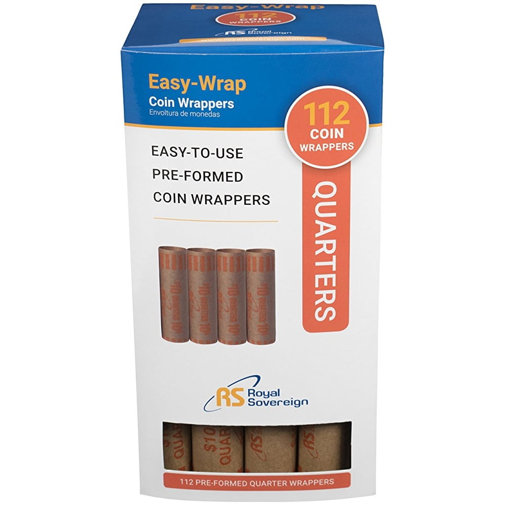 Royal Sovereign Preformed Coin Wrappers, Quarters, 112 Count - Walmart.com