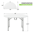 Magshion 4Ft Portable Round Folding Table, Banquet, Wedding, Plastic ...