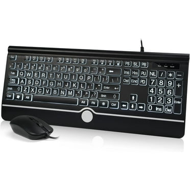 Keyboard and Mouse Set Combo, USB Wired Backlit Keyboard, Design for ...