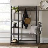Woven Paths Hall Tree - Farmhouse Style - 5 Shelves & Bench - Walmart.com