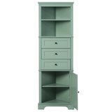 Yesfashion Triangle Tall Corner Cabinet Drawers And Adjustable Shelves ...