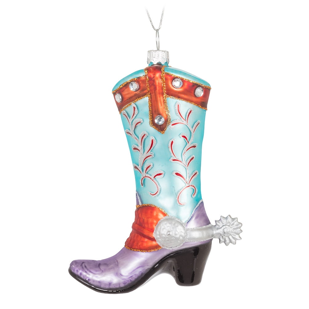 Set of 1 Fancy Cowboy Boot Ornament - Walmart.com