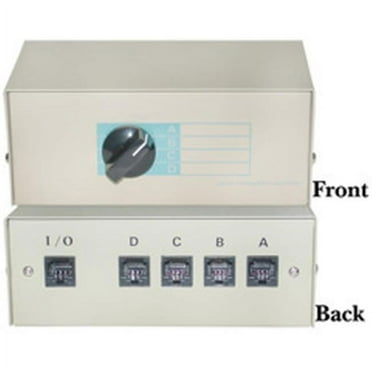 Kentek RJ45 2 Way Manual Data Switch Box Push Button Style Network I/O AB Female Port Phone ...