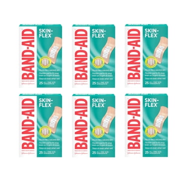 Band-Aid Brand Skin-Flex Adhesive Bandages for Flexible Wounds, 25 Ct ...