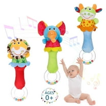 Baby Soft Rattle, Stuffed Animal Toys With Sound, Suitable for 3-12 ...
