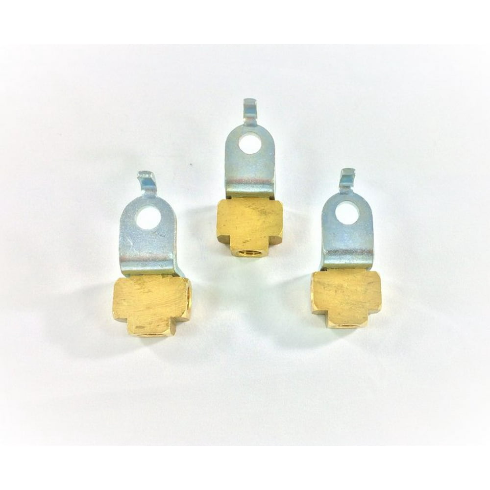 3-Way Female Brake Line Tee for 3/16" Tube with Mounting Bracket (All 3 ...