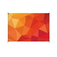 Abstract Red Orange Geometric Sun Shade Sail 14'X18' Modern Abstract ...