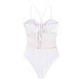 Elegant Monokini Swimsuit for Women High Waist Bathing with Adjustable ...
