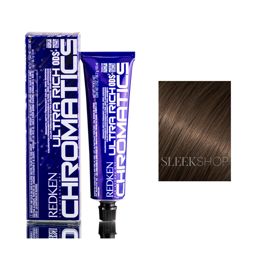 Redken Ultra Rich Chromatics ODS - 6NN /Natural - Pack of 1 with Sleek ...