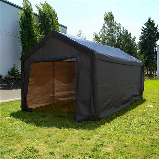 Heavy Duty Outdoor Canopy Storage Shelter Shed, Gray - 20 x 10 x 9 ft ...