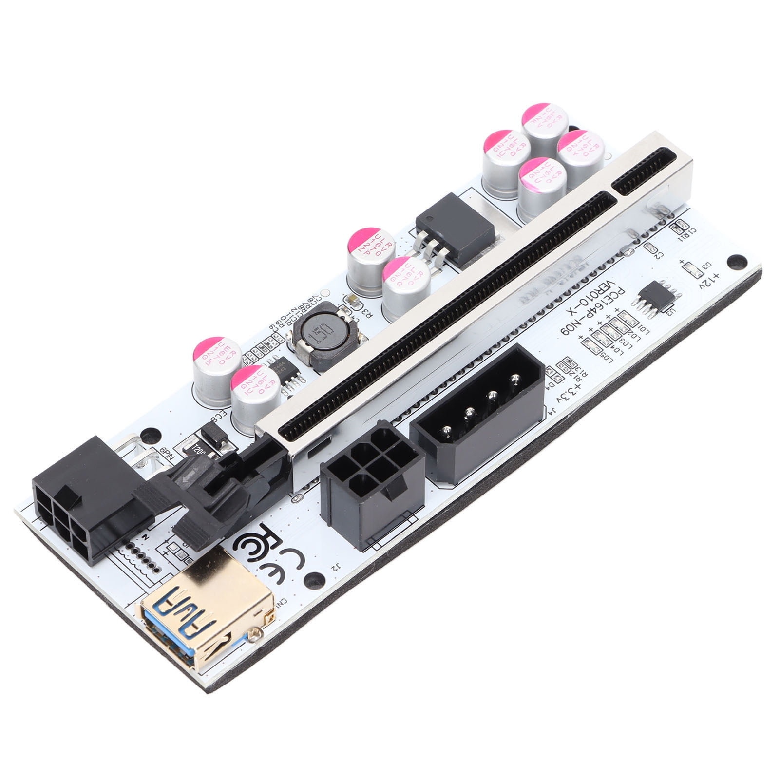 EBTOOLS PCIE Riser Adapter Card 8 Capacitor Structures 6PIN Interface ...