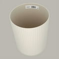 CIRCLE- Ribbed Plastic Wastebasket 1.64G Indoor Garbage Bin Compact ...