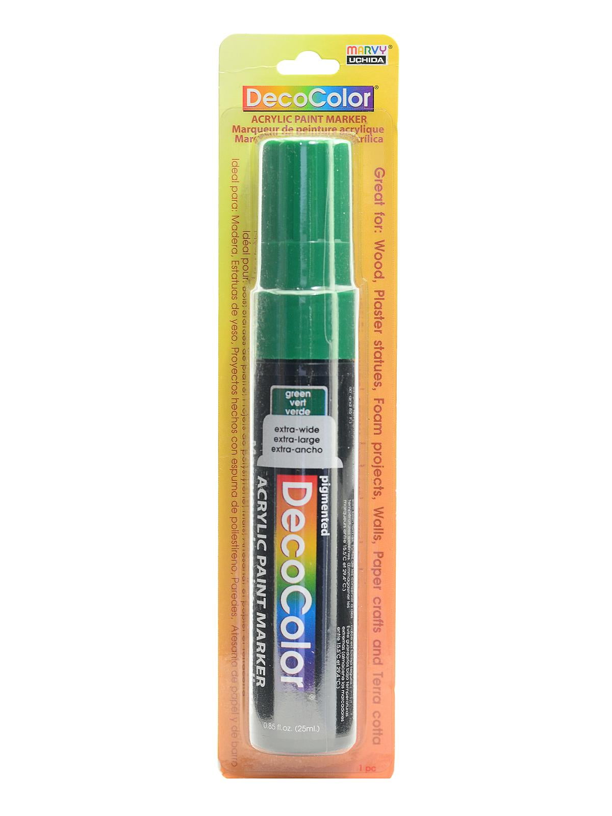 Decocolor Acrylic Paint Markers green, extra wide tip (pack of 3 ...