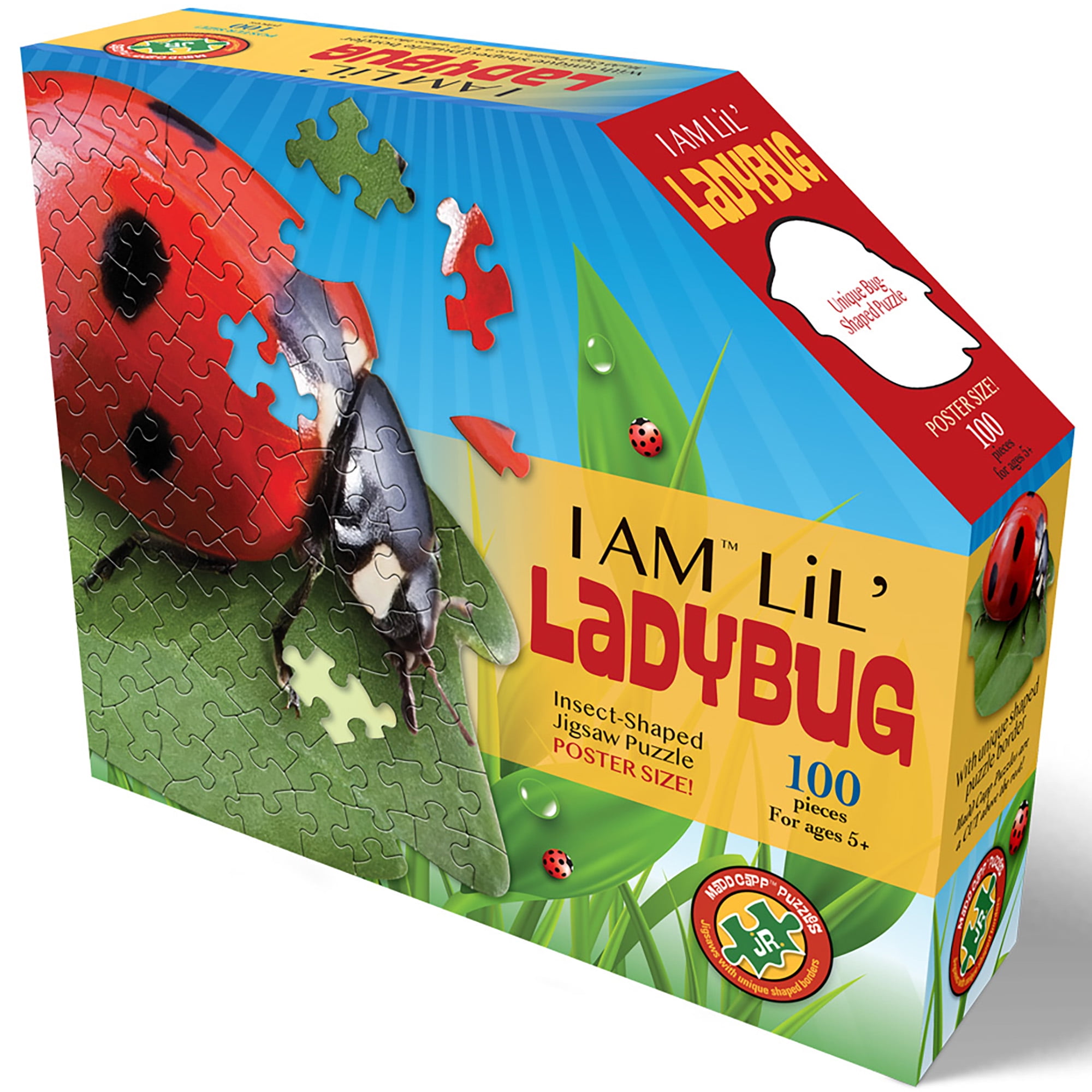Madd Capp LiL' LADYBUG 100 Piece Jigsaw Puzzle For Ages 5 And Up - 4024 ...