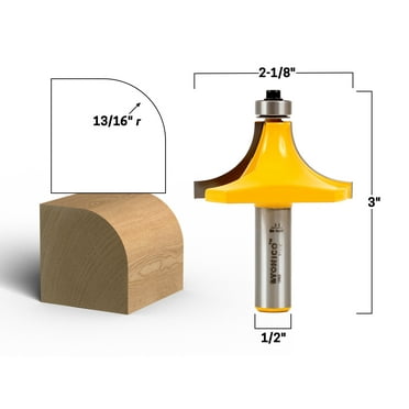 Yonico 1" Radius Round Over Edge Forming Router Bit - 1/2" Shank ...