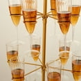 "BalsaCircle Gold 3-Tier Metal Wine Glass Storage Bar & Champagne Flute ...