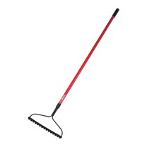 Bully Tools Landscape 18" Stone Rake with 66" Fiberglass Handle and ...