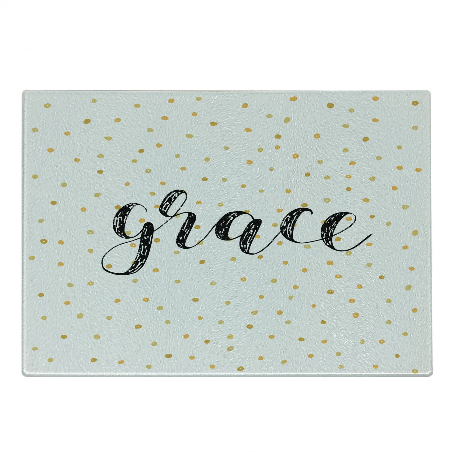 Grace Cutting Board, Calligraphy in Modern Cursive on a Polka Dots ...