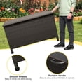 Outdoor Rattan Storage Box,PE Wicker Deck Box with Waterproof Liner ...