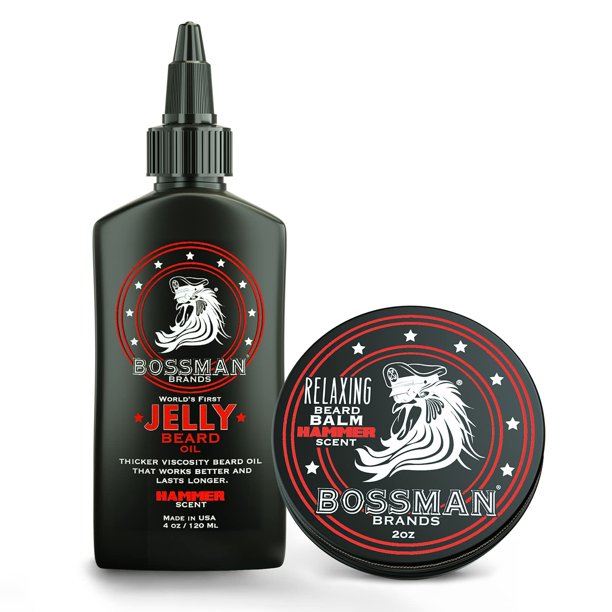Combinación de aceite y bálsamo para barba Bossman Hammer Scent ...