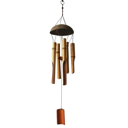 Ammoon Bamboo Coconut Shell Wind Chimes Outdoor Bamboo Wind chimes for ...